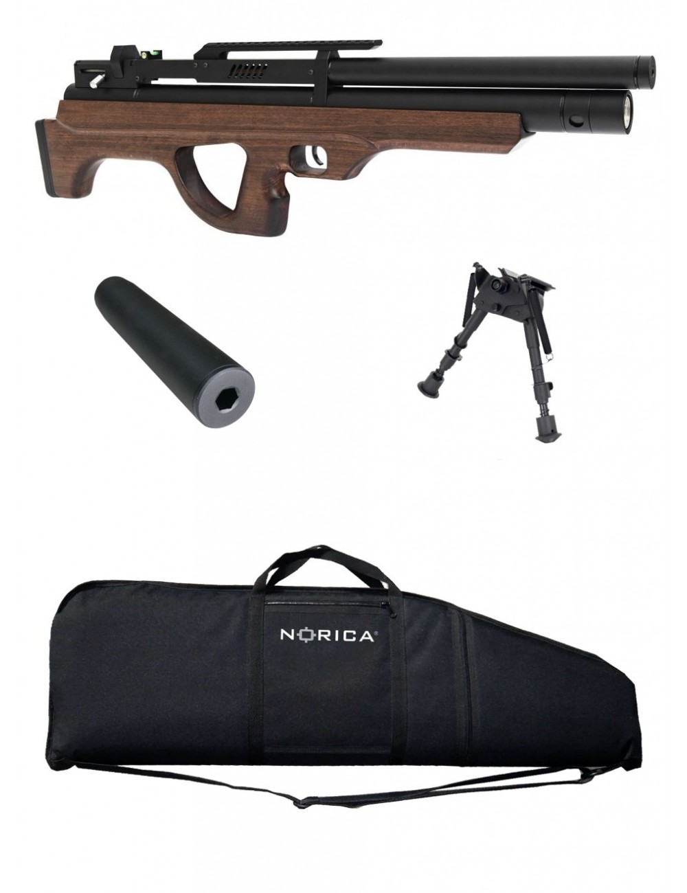 Kit carabina PCP de aire comprimido Norica Dark Bull BP